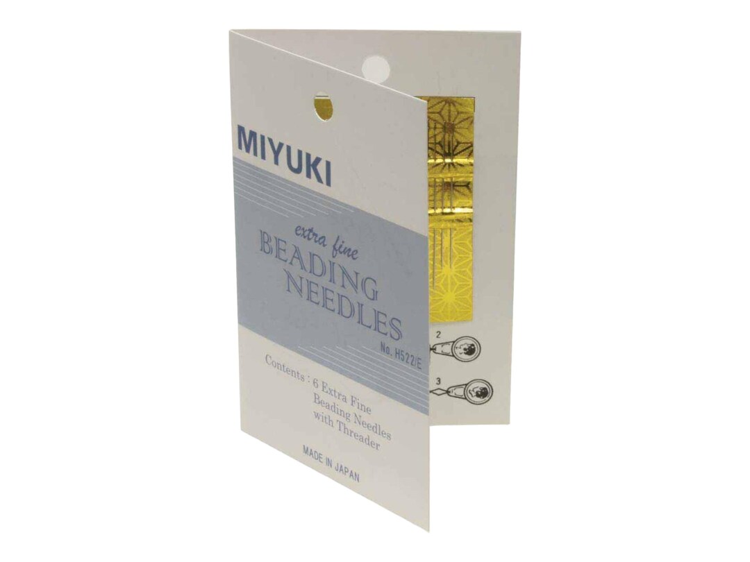 Miyuki, Extra Fine Beading Needles 6 Needles Threader - Etsy