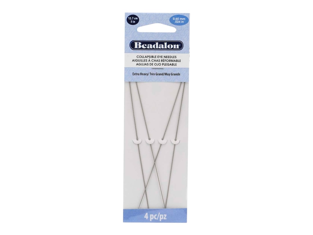 Beadalon® Extra Heavy Collapsible Eye Beading Needles, 5in 4 Needles - Etsy