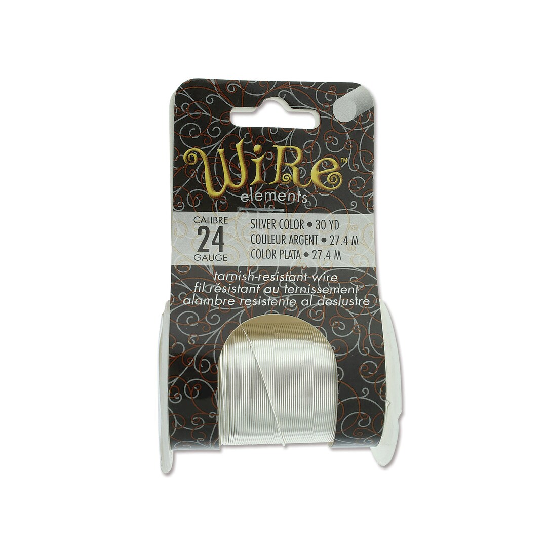Silver Beadsmith Wire Elements - 24 Gauge Tarnish Resistant Silver ...
