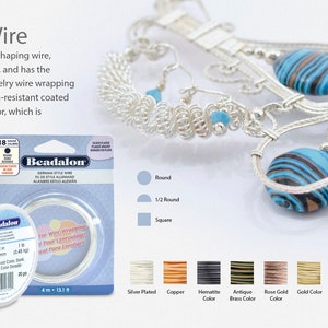 26 Gauge Gold Silver Plate Beadalon Round German Craft Wire (65.5ft ...