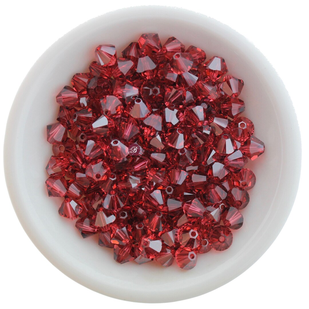 Swarovski Crystal Bicones Padparadscha Satin 6mm Crystal Bicones 24 ...