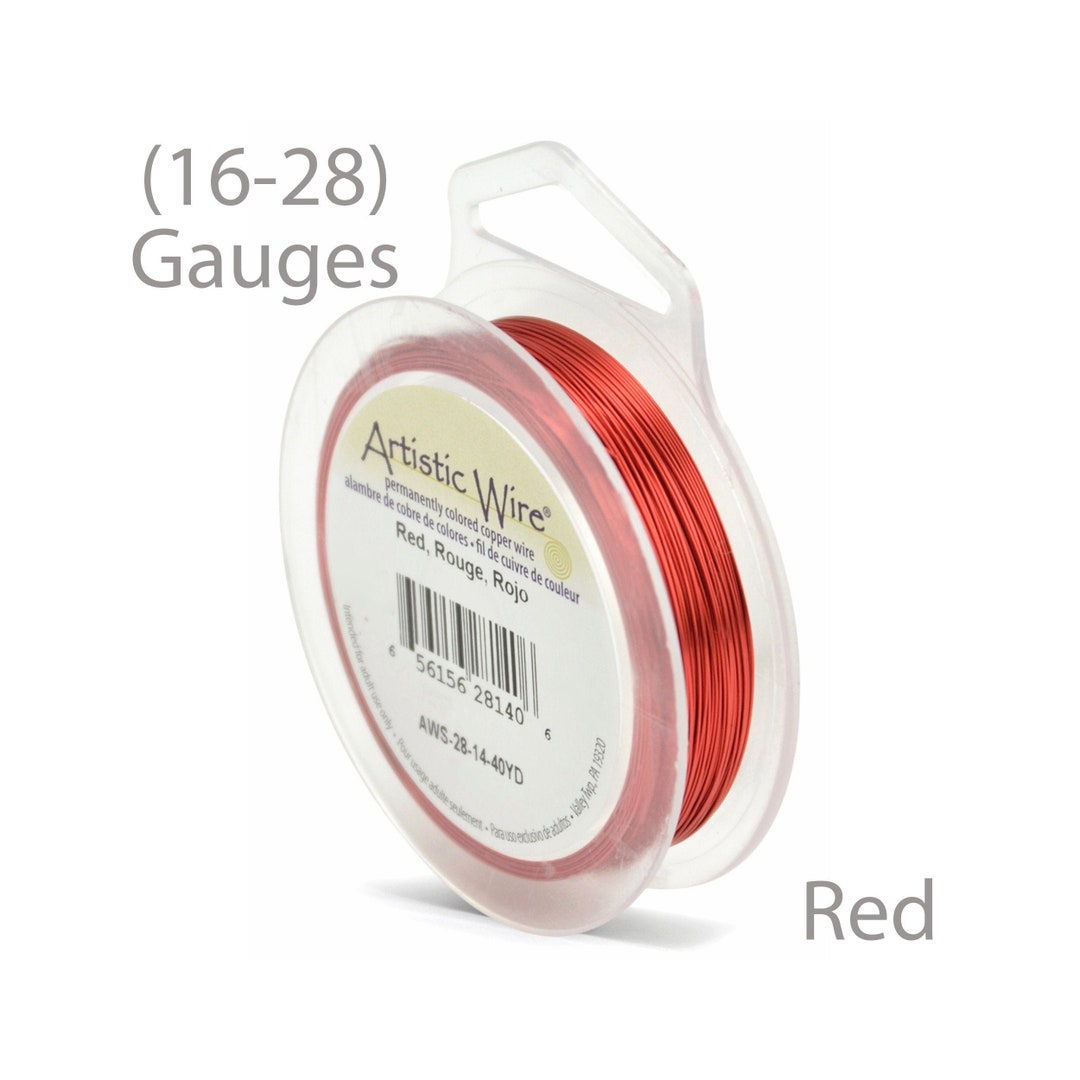 Red Artistic Wire Tarnish Resistant Wire 16, 18, 20, 22, 24, 26, 28 ...