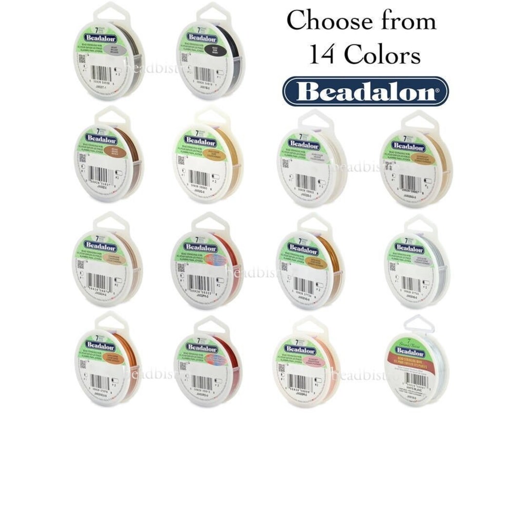 Beadalon 7 Strand Flexible Wire (14 Colors - 8 Diameters) Stainless ...