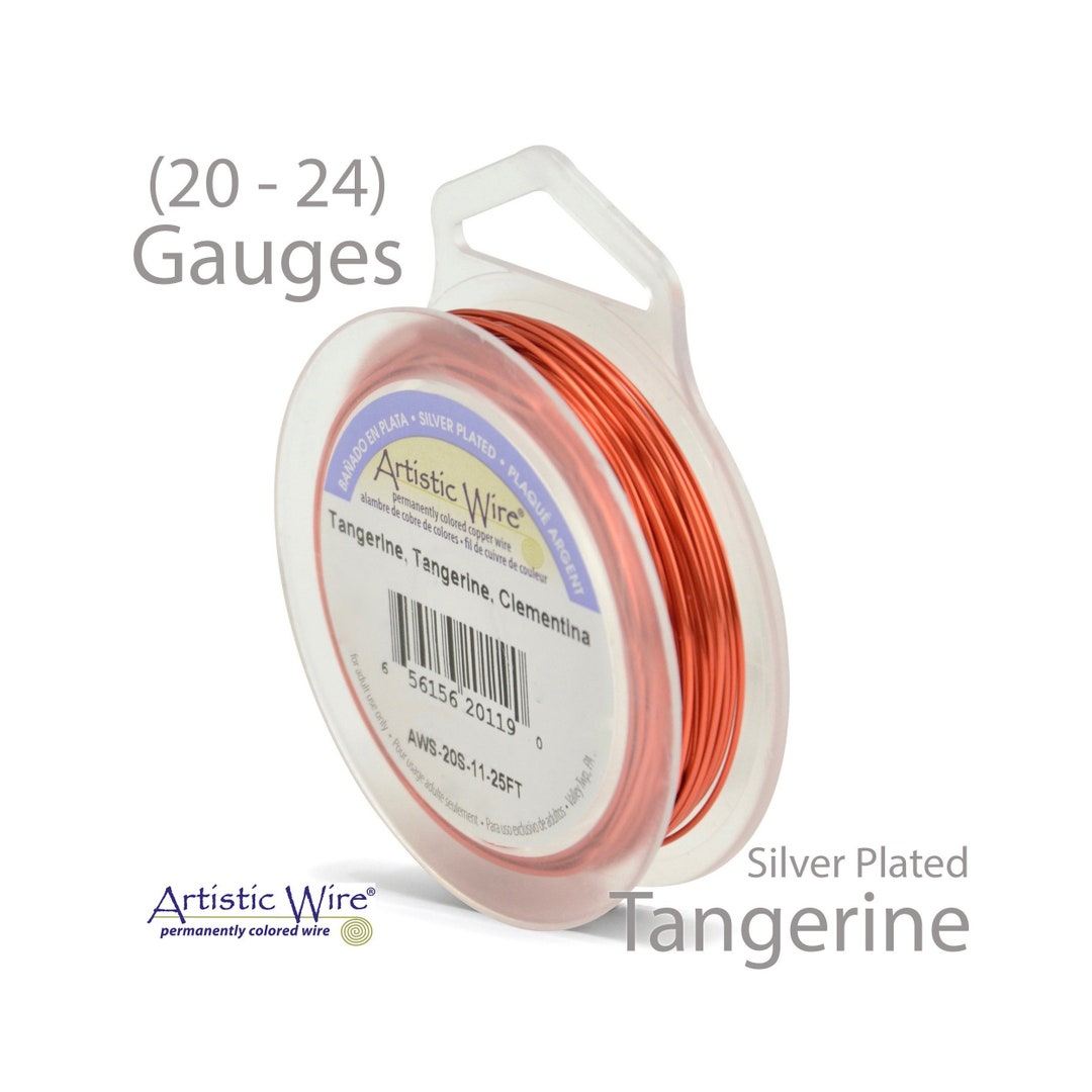 Tangerine Artistic Wire Tarnish Resistant Silver Plated Wire 18, 20, 22 ...