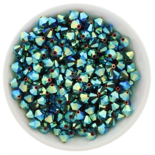 Preciosa Bicones Crystal AB2X 3mm 4mm 6mm Crystal Bicones - Etsy