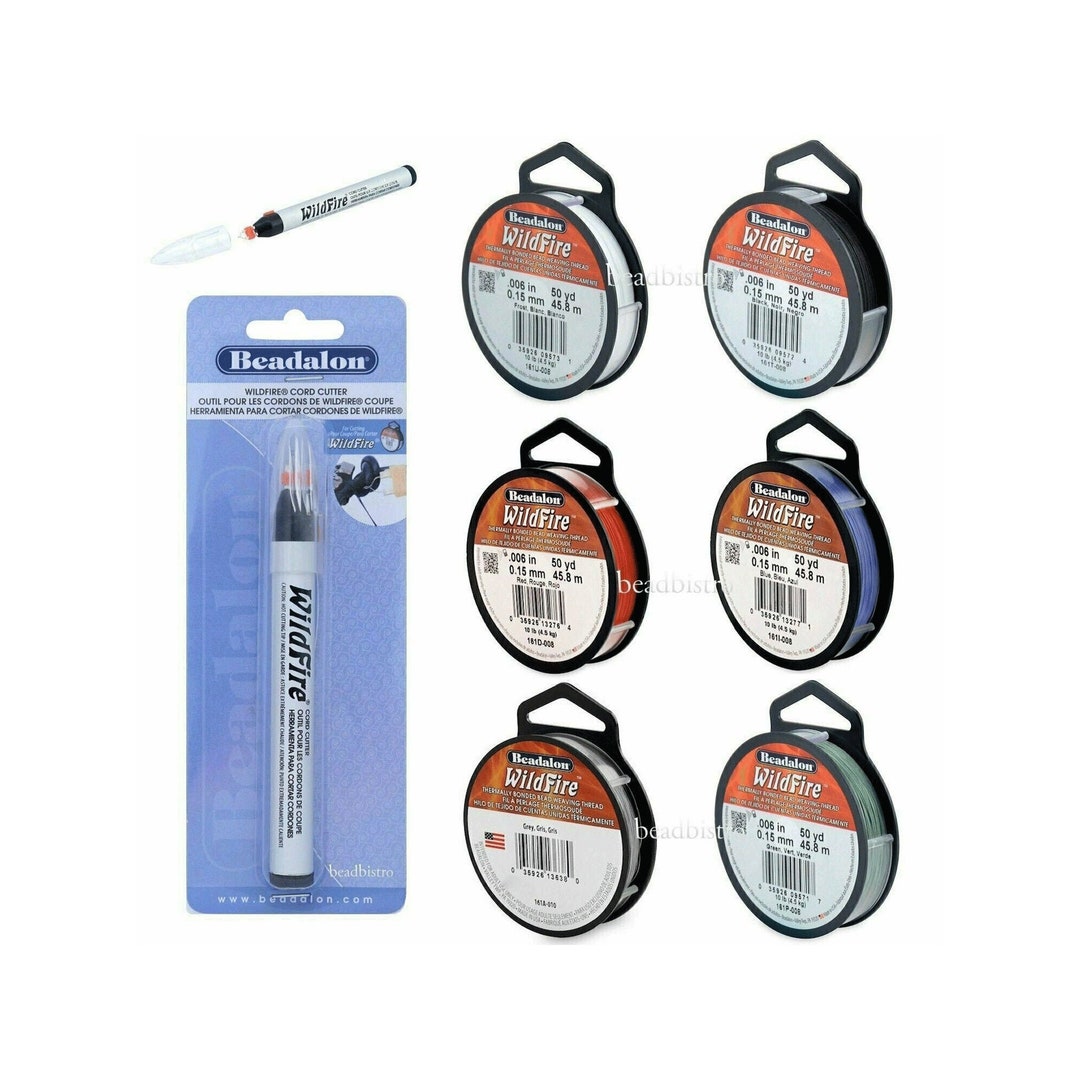 Beadalon Wildfire Beading Thread: Black, Blue, Frost, Green, Grey (.006 ...