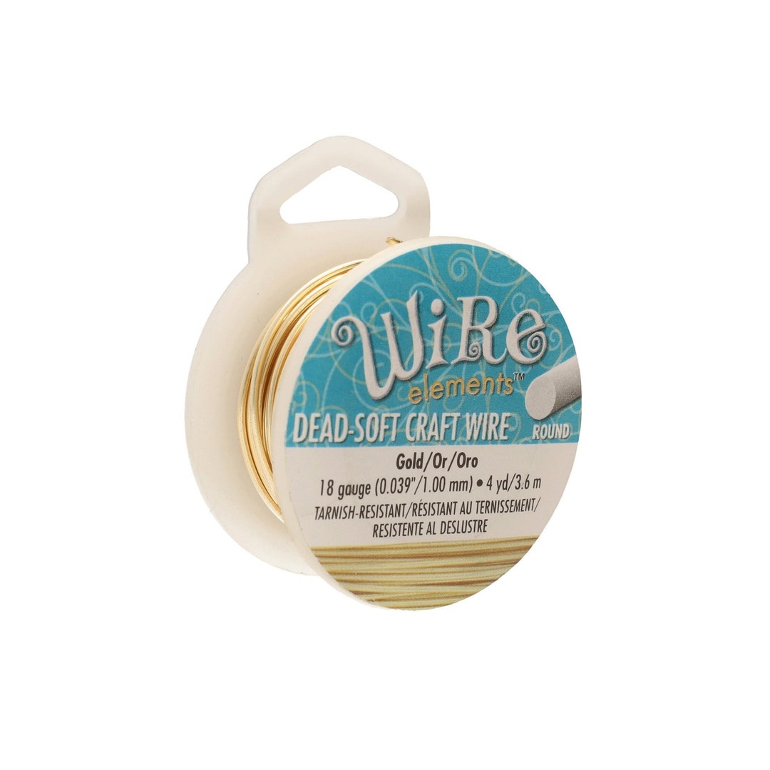 18 Gauge Gold Color Wire Elements Beadsmith Craft Wire 4 Yards - Etsy