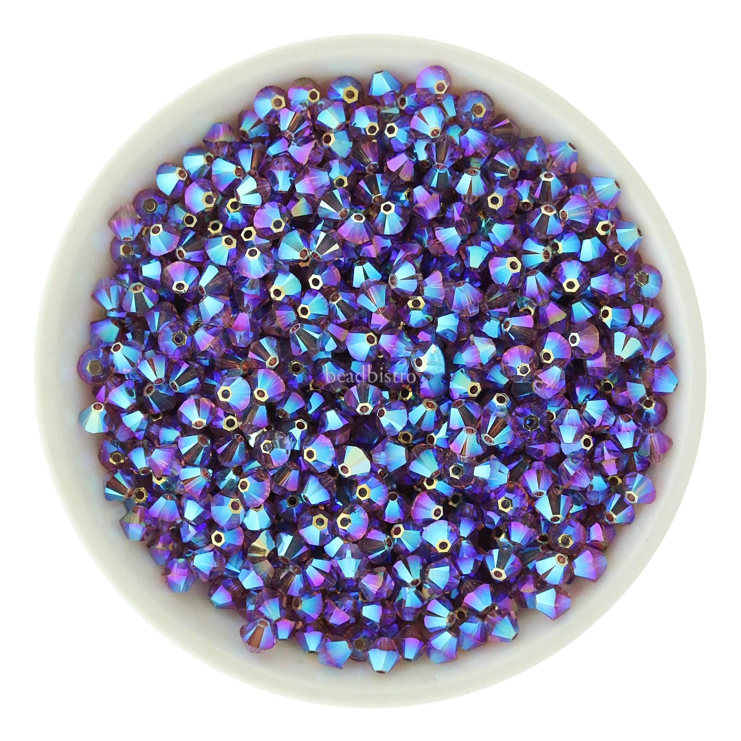 Swarovski Bicones, Iris AB2X, 3mm, 4mm Bicones #5328 XILION ~ 36 Pieces ...