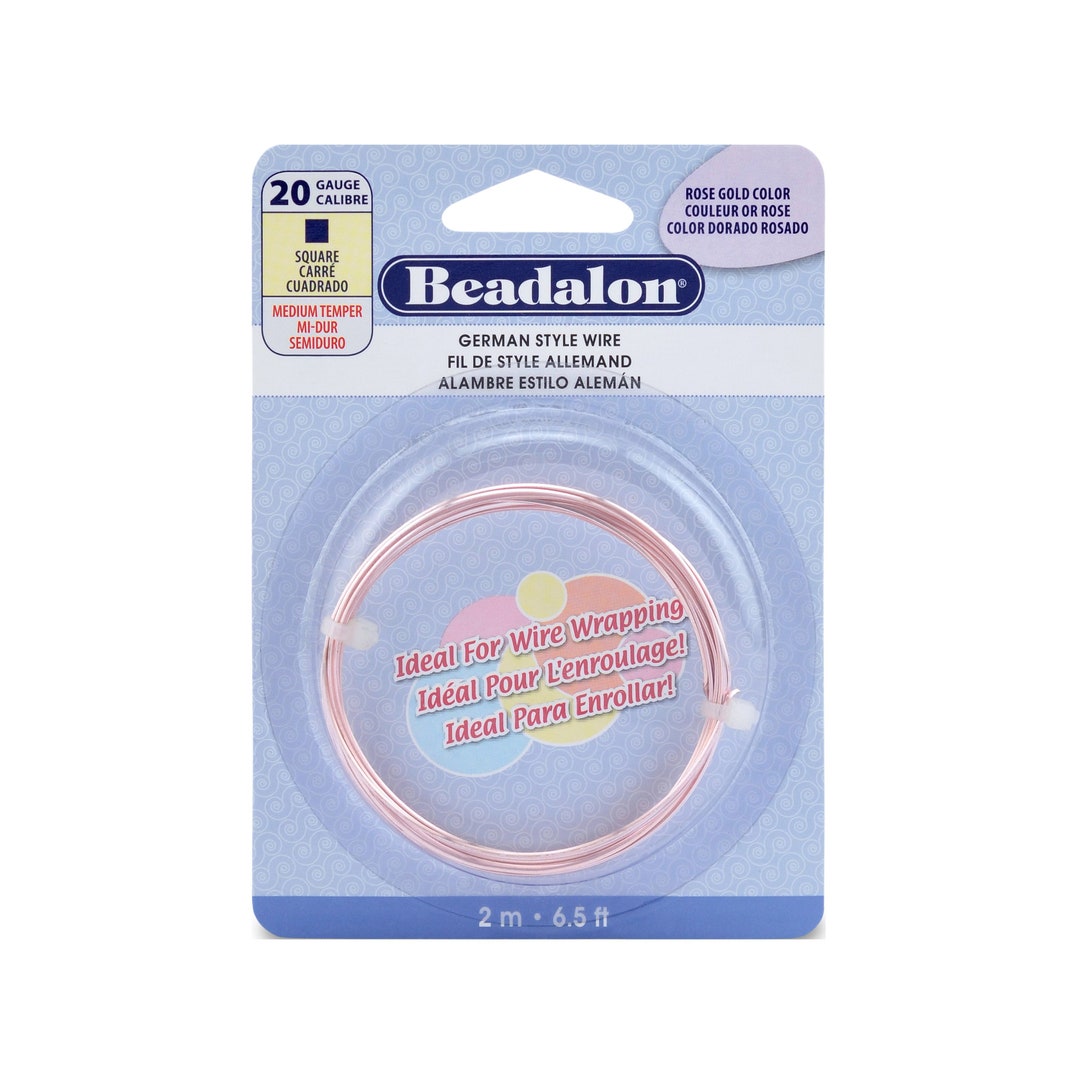 Beadalon Rose Gold 20 Gauge Square German Wire ~ 6.5ft - Etsy