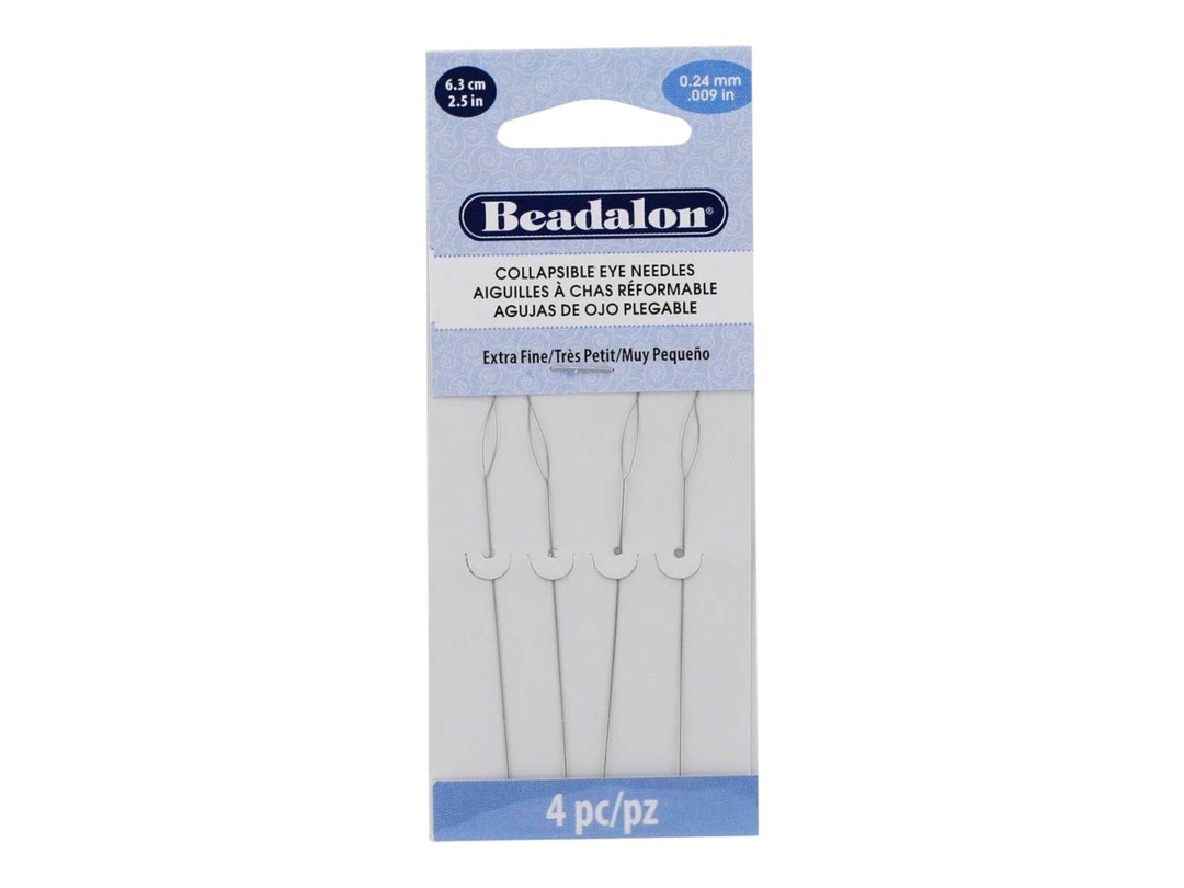 Beadalon® Extra Fine Collapsible Eye Beading Needles, 2.25in 4 Needles ...