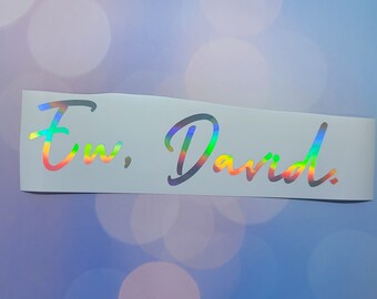 David Car Decal - Etsy