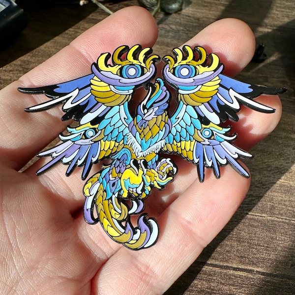 Phoenix Pin - Etsy