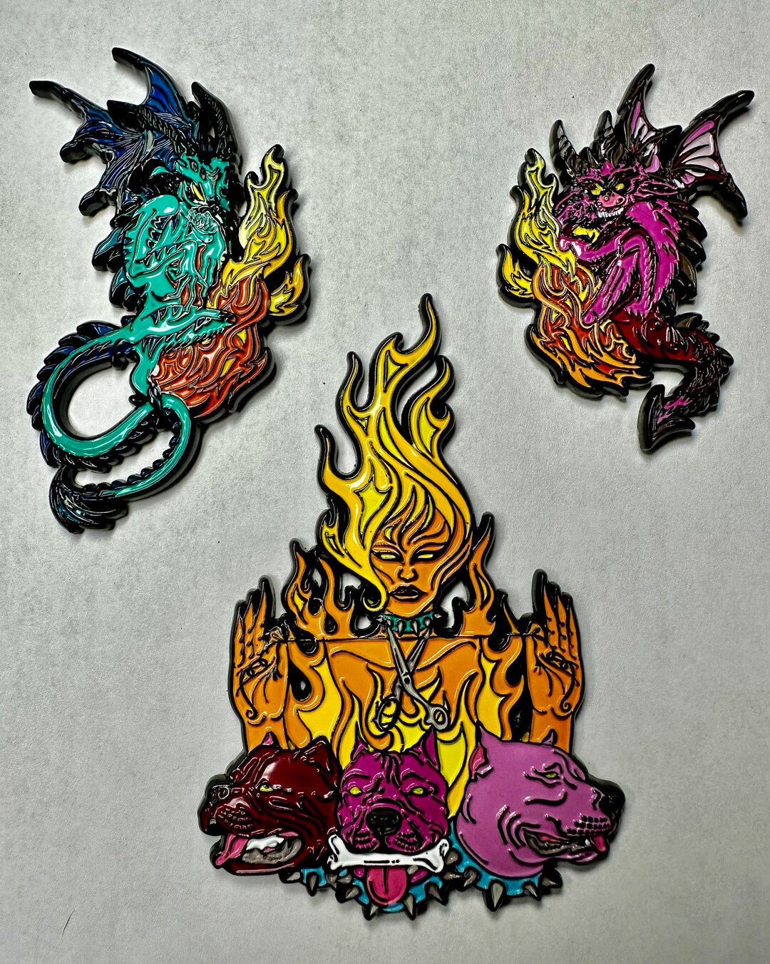 Hades, Panic & Pain Pin Set - Etsy
