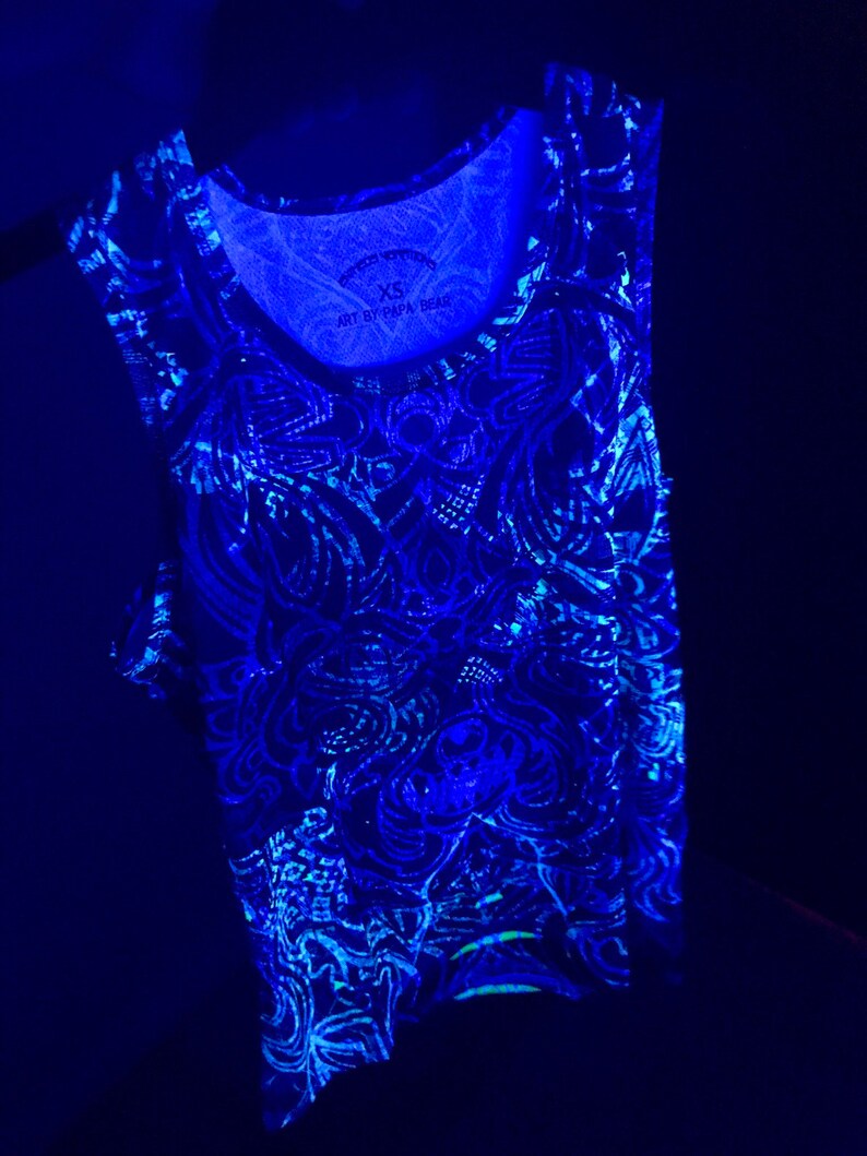 Blue Psychedelic Wolf Tanks | Etsy