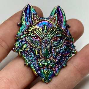 3D Wolf Hat Pin - Etsy
