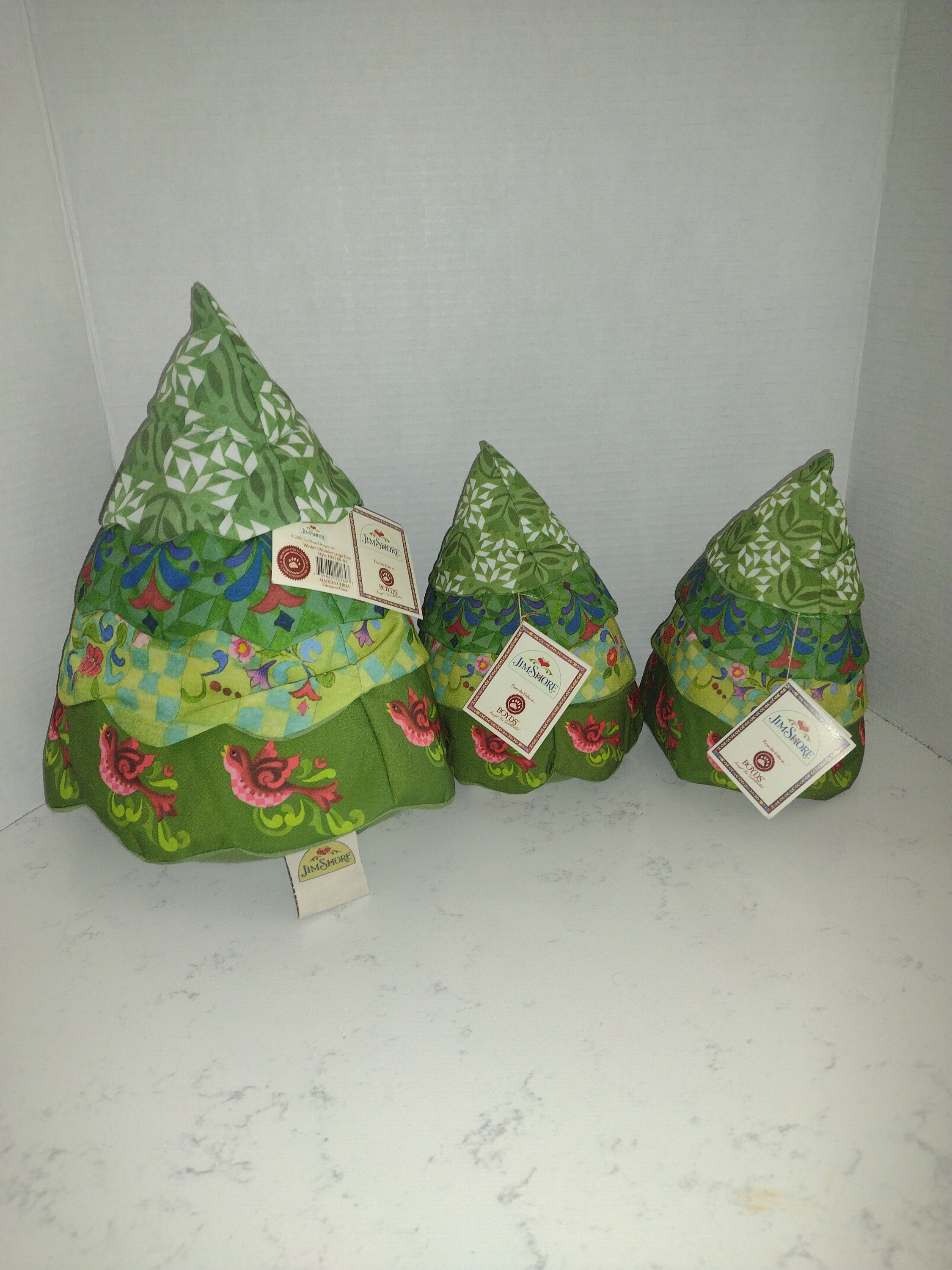 Jim Shore Boyd's Winter's Wonder Trees Set of 3 One Large Two Small ...