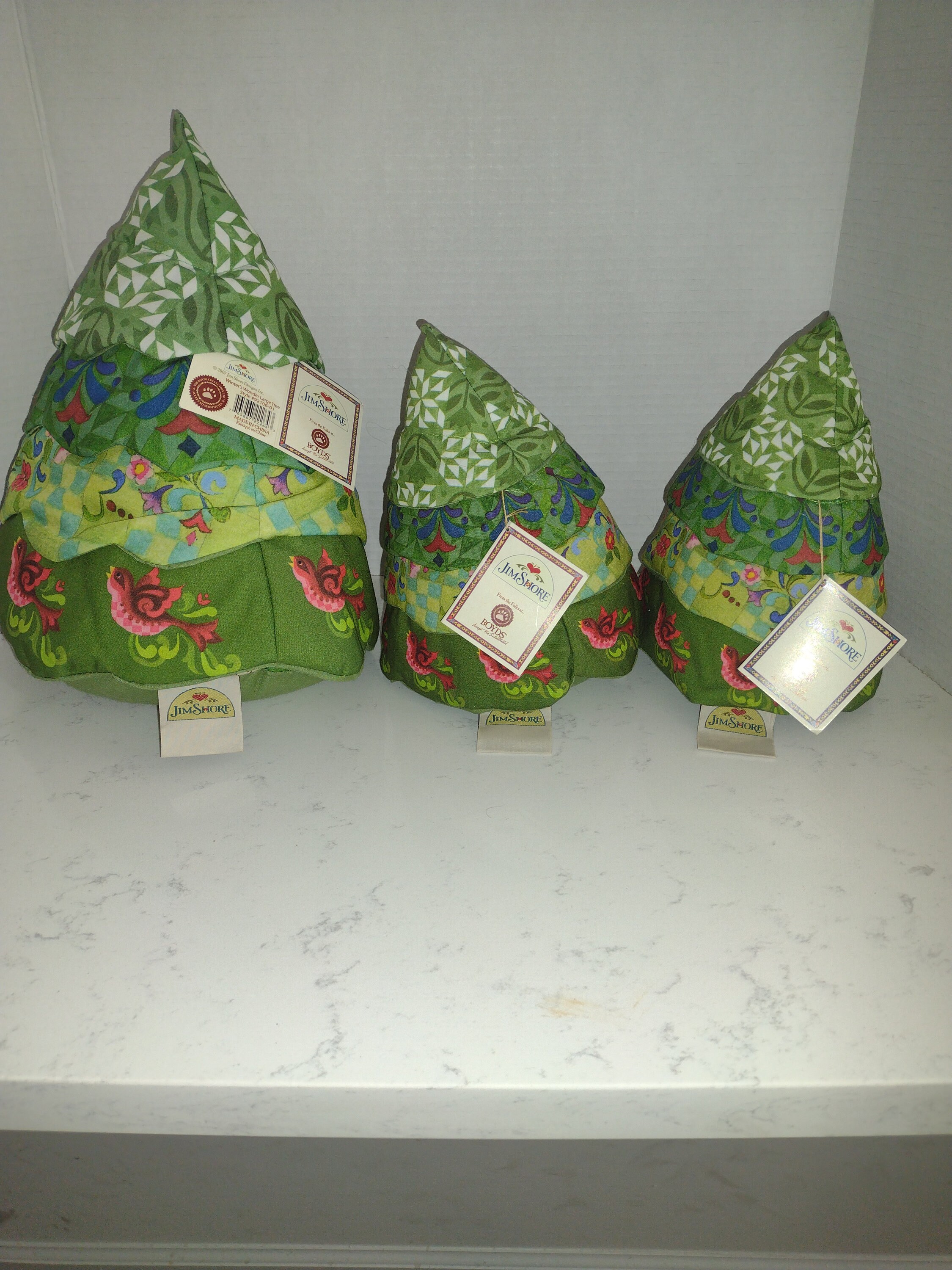 Jim Shore Boyd's Winter's Wonder Trees Set of 3 One Large Two Small ...