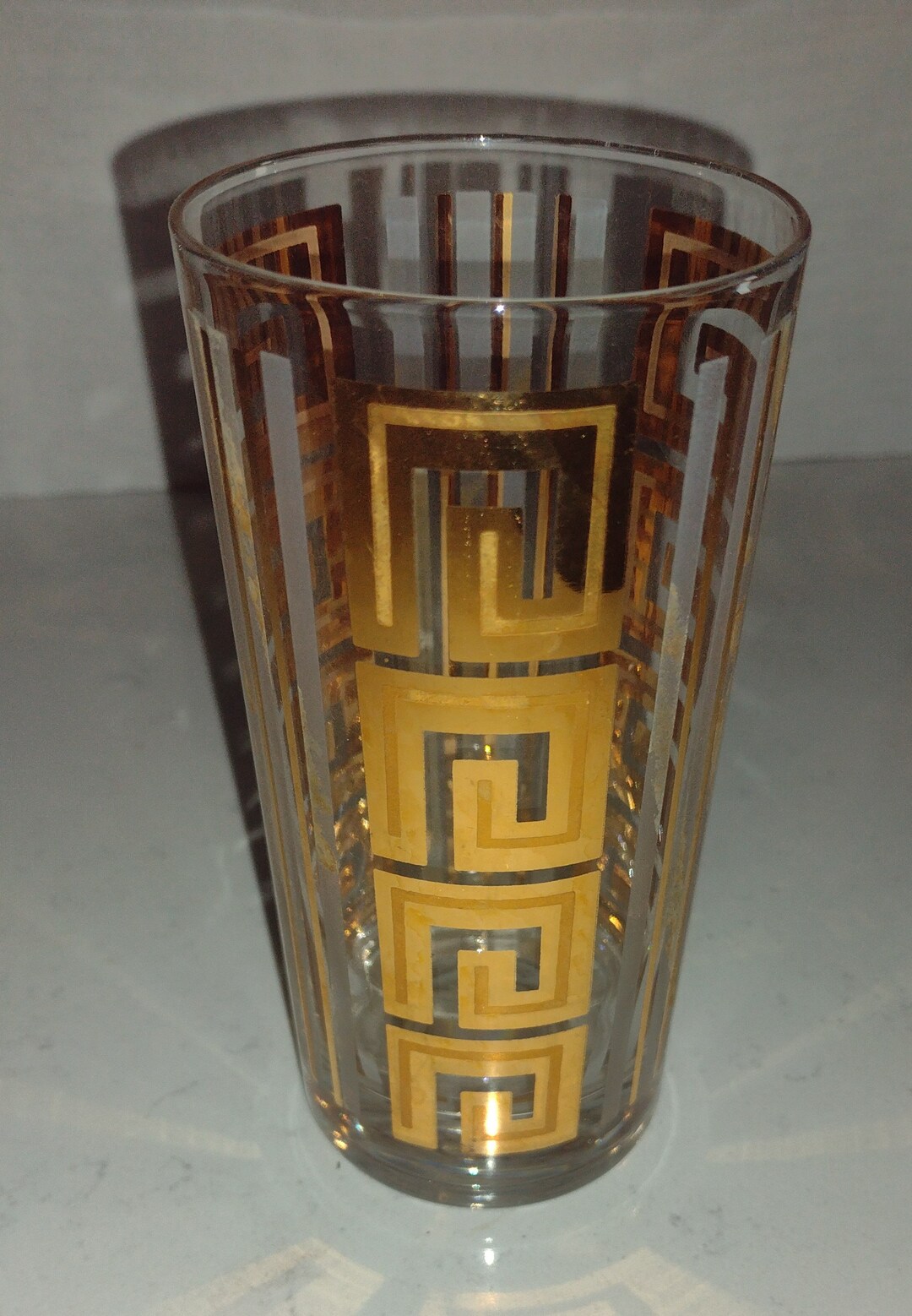 Gold Greek Key Vintage Glasses Set of 3 - Etsy