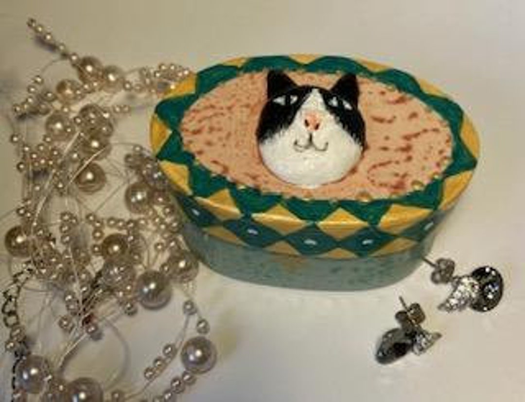 Hand-painted Tiny Cat Box - Etsy