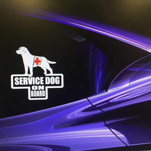 SERVICE DOG on BOARD Dog Sticker Aid Dog Disability Dog - Etsy
