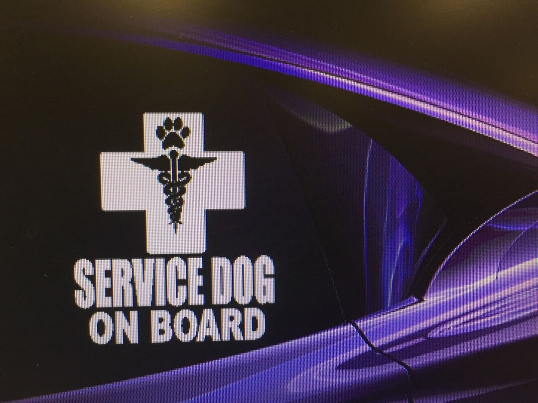 SERVICE DOG on BOARD- Dog Sticker- Aid Dog- Disability Dog- Alert Dog ...