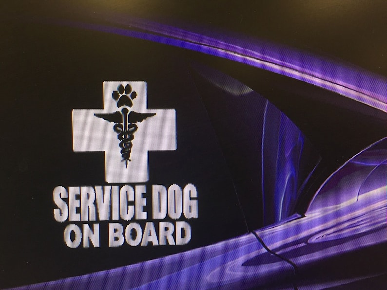 SERVICE DOG on BOARD- Dog Sticker- Aid Dog- Disability Dog- Alert Dog ...