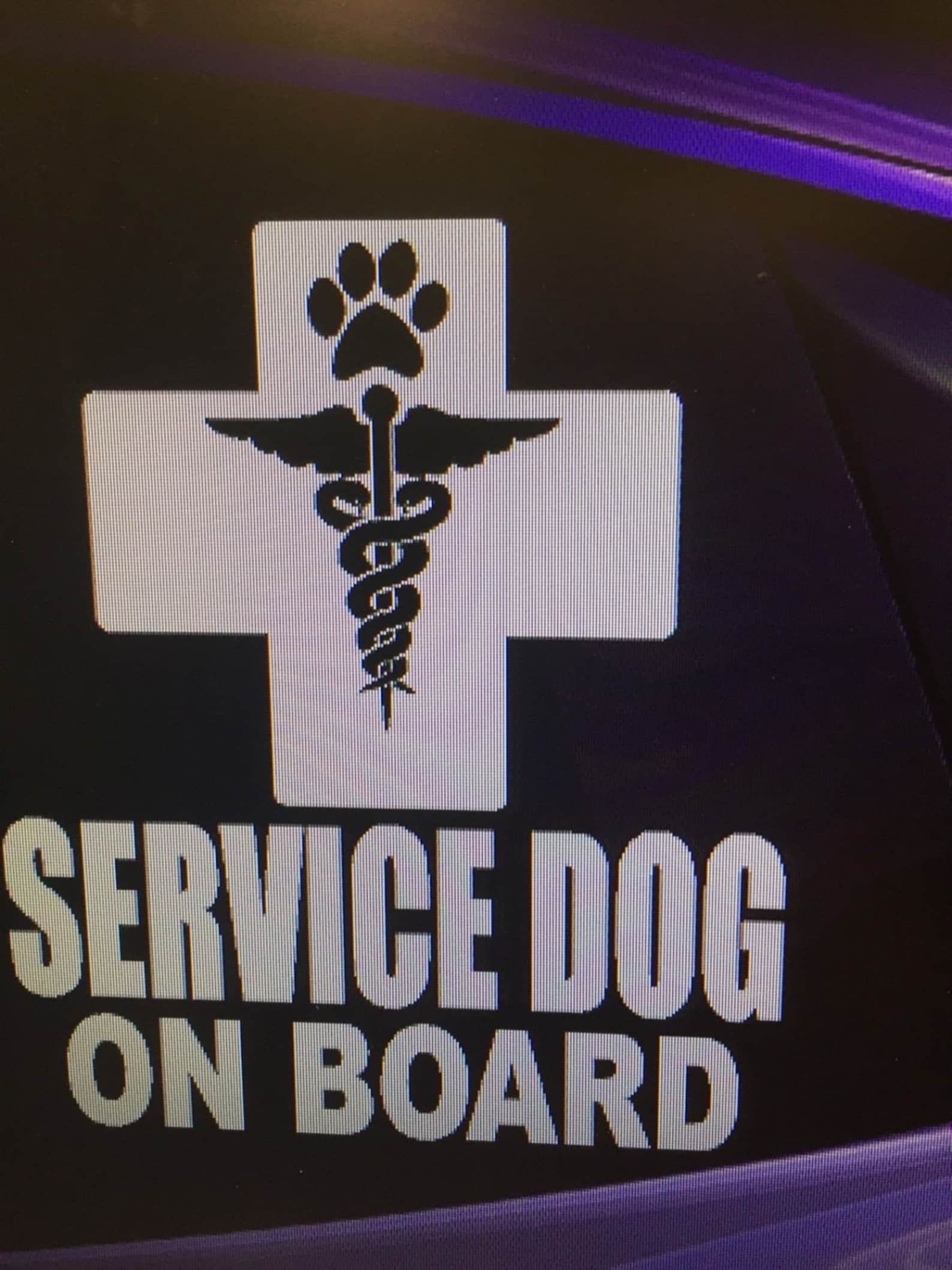 SERVICE DOG on BOARD- Dog Sticker- Aid Dog- Disability Dog- Alert Dog ...