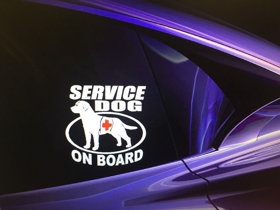 SERVICE DOG on BOARD- Dog Sticker- Aid Dog- Disability Dog- Alert Dog ...