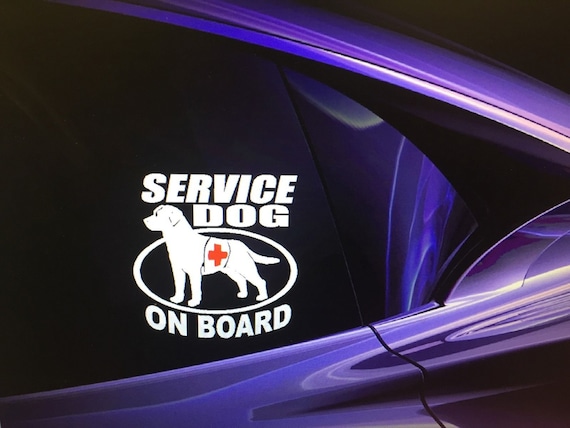 SERVICE DOG on BOARD Dog Sticker Aid Dog Disability Dog | Etsy