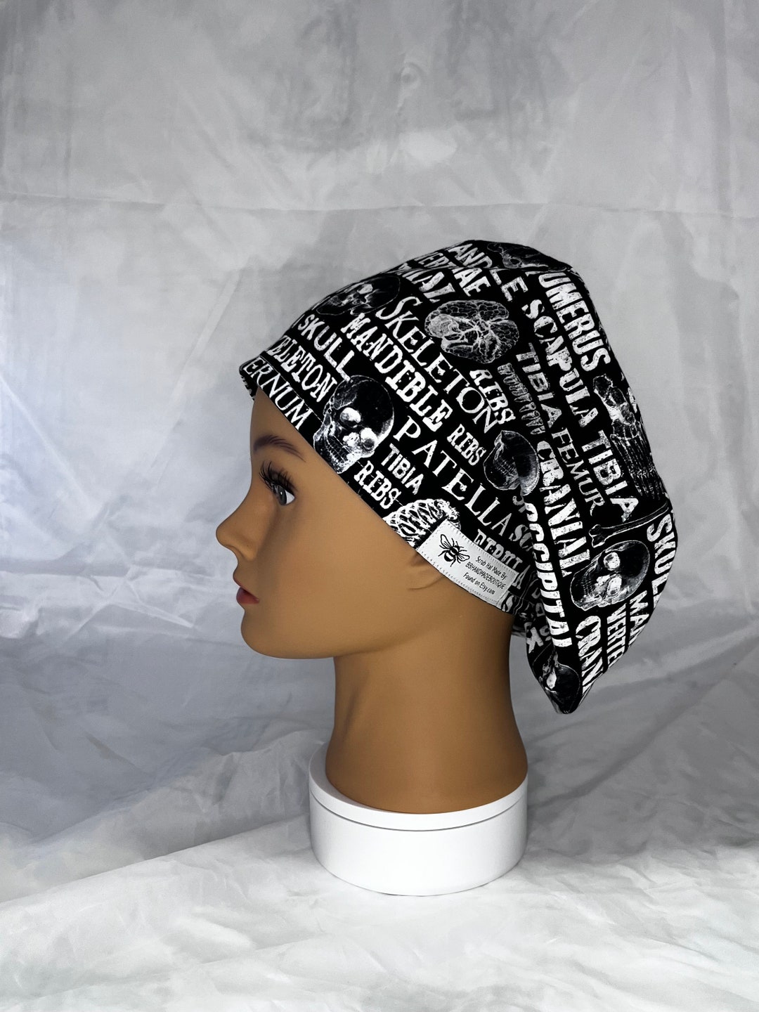 Cute Women's Scrub Cap Bones of the Body Surgical Scrub Hat W/elastic ...