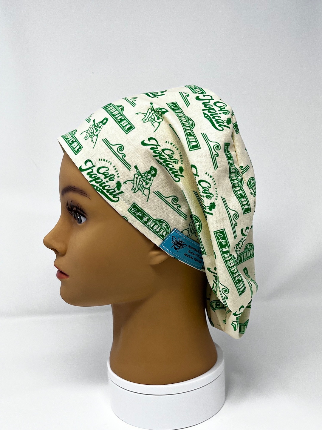 Cute Women's Scrub Cap Cafe Tropical Pixie Surgical Scrub Hat W/elastic ...