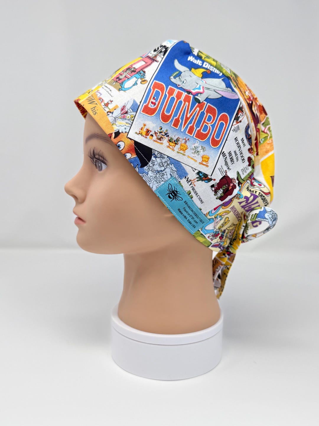 Old School Movie Posters Surgical Scrub Hat With Ties and Elastic ...