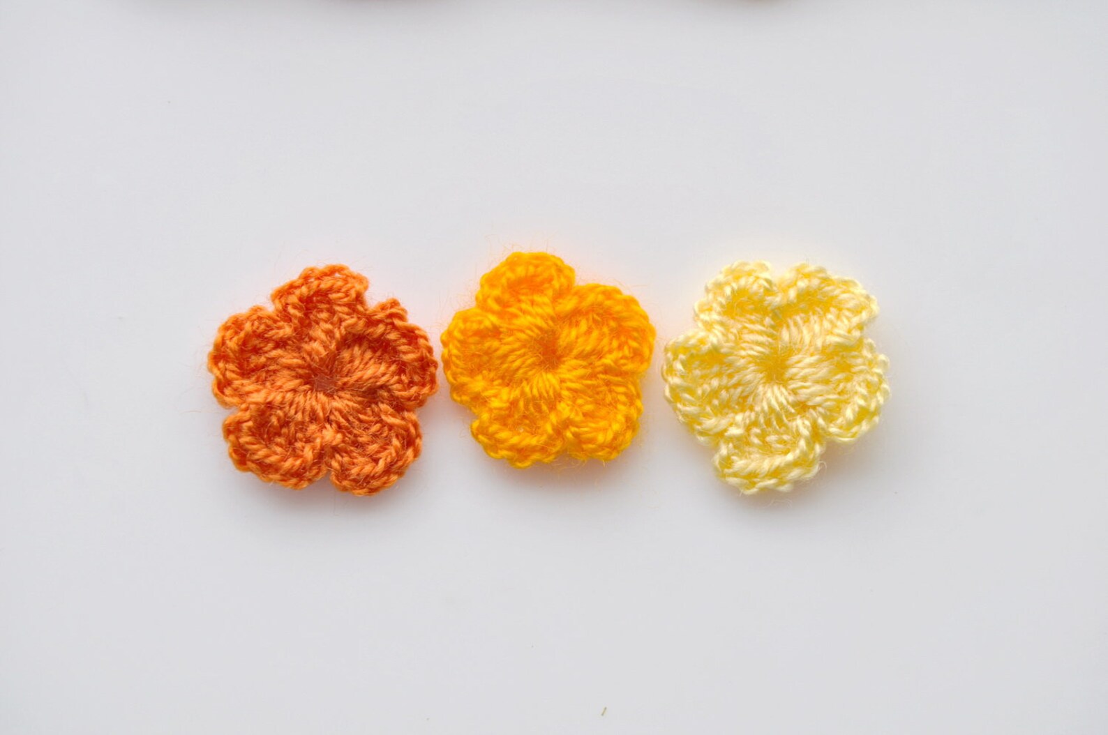 12 Pcs Mini Crochet Flowers Applique Handmade Crochet - Etsy