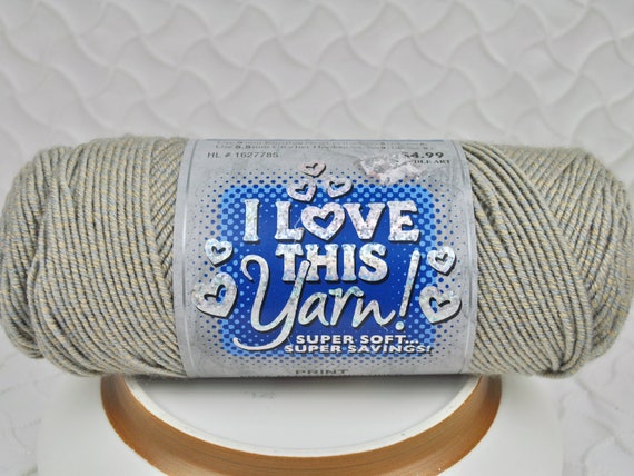 I Love This Yarn Sandy Gray Color for Knitting Crochet Grey - Etsy