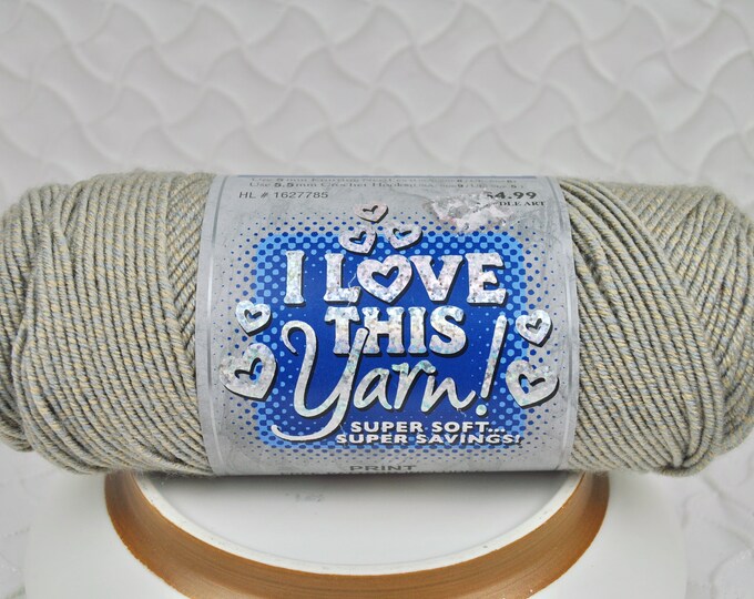 I Love This Yarn Sandy Gray Color for Knitting, Crochet, Grey Yarn for ...