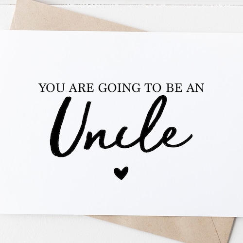 Uncle to Be Uncle Announcement Pregnancy Reveal Card for - Etsy Israel