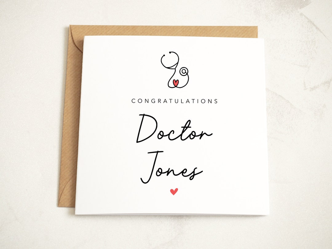 Doctor Graduation Card, Congratulations Card, Proud of You Card ...