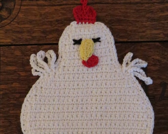Crochet Chicken Hot Pad - Etsy