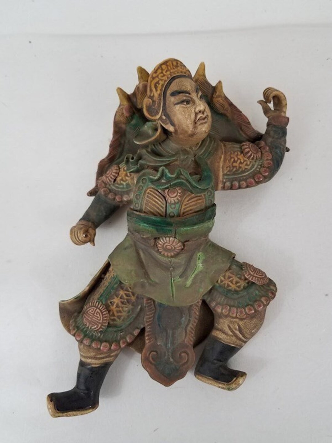Antique Chinese Porcelain Clay Temple Palace Roof Tile Figure Figurine ...