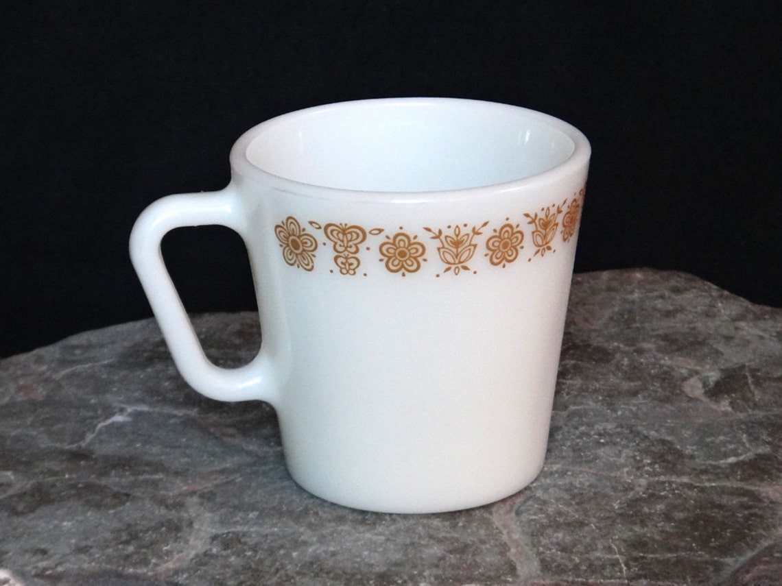 2 Cups Pyrex 1410 Butterfly Gold - Etsy