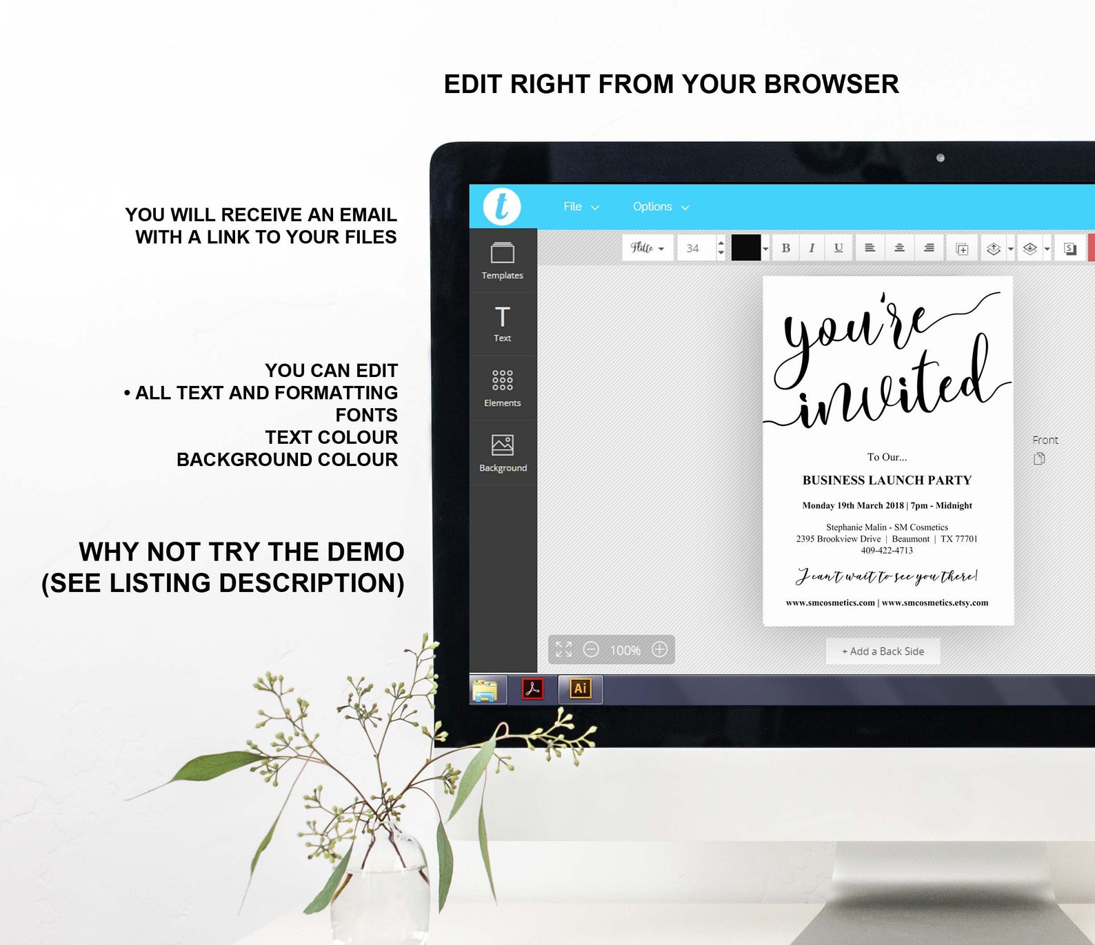 Business Launch Invitation Template INSTANT DOWNLOAD - Etsy