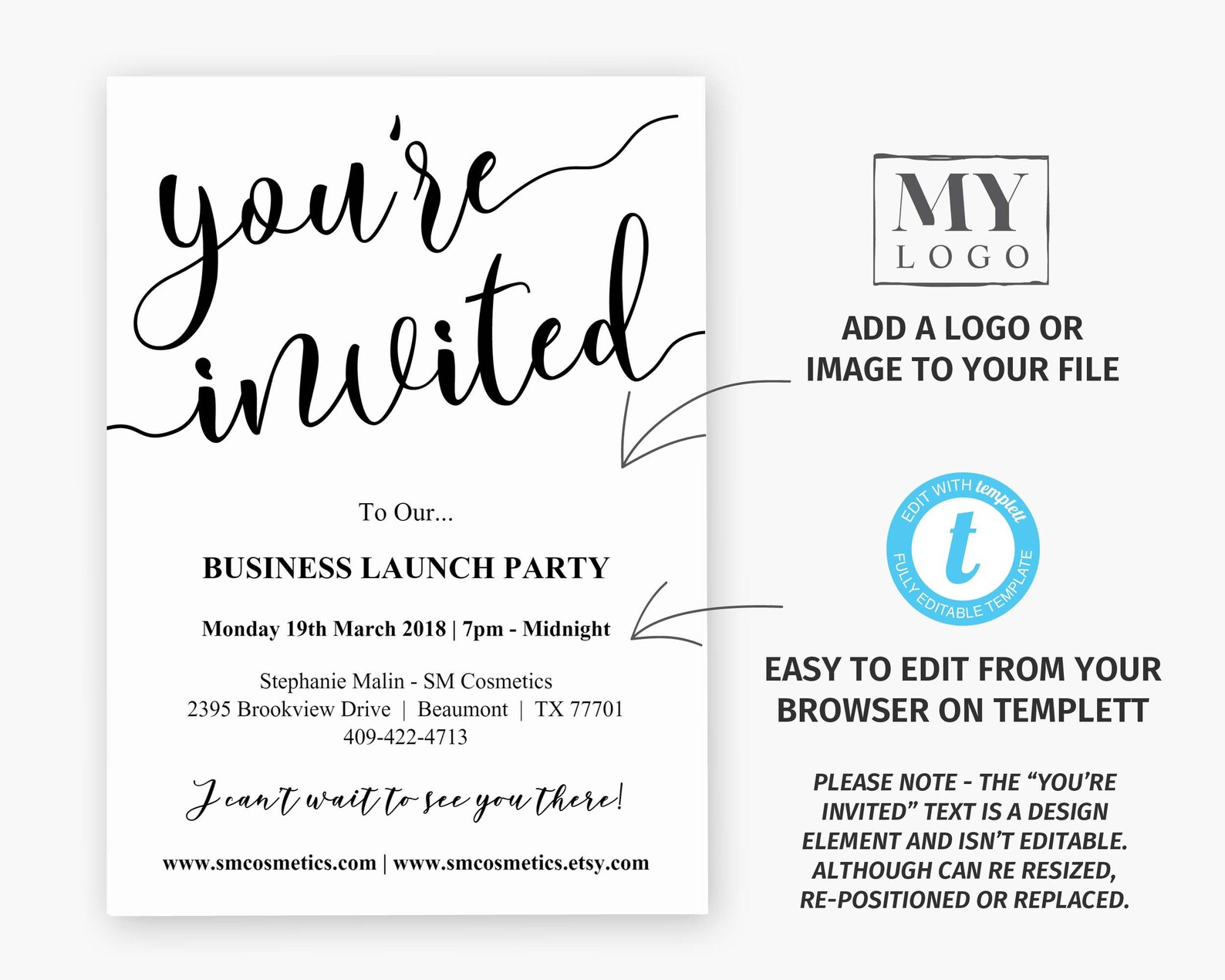 Business Launch Invitation Template INSTANT DOWNLOAD | Etsy