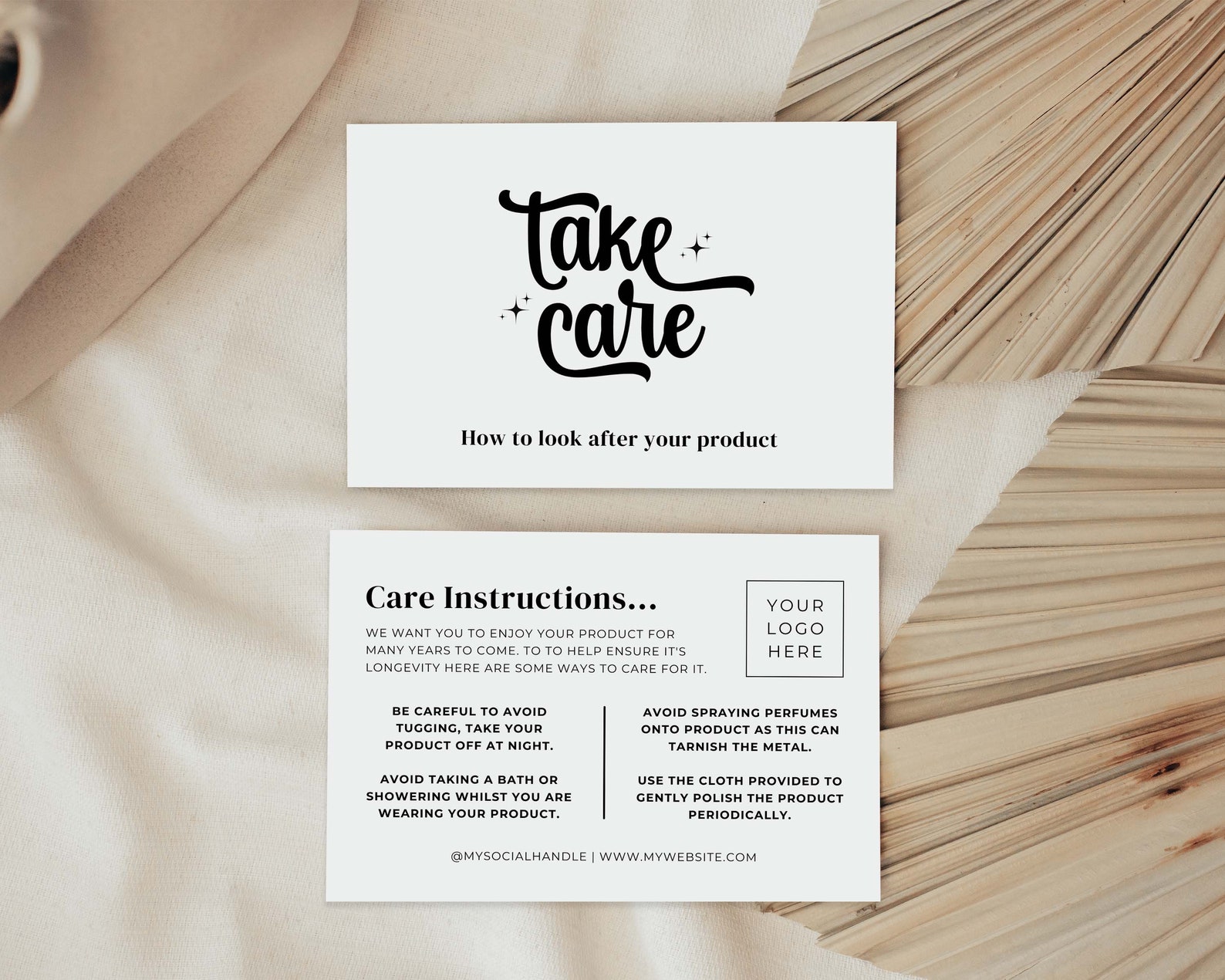 Retro Care Card Template, Etsy Sellers, Printable Packaging, Product ...