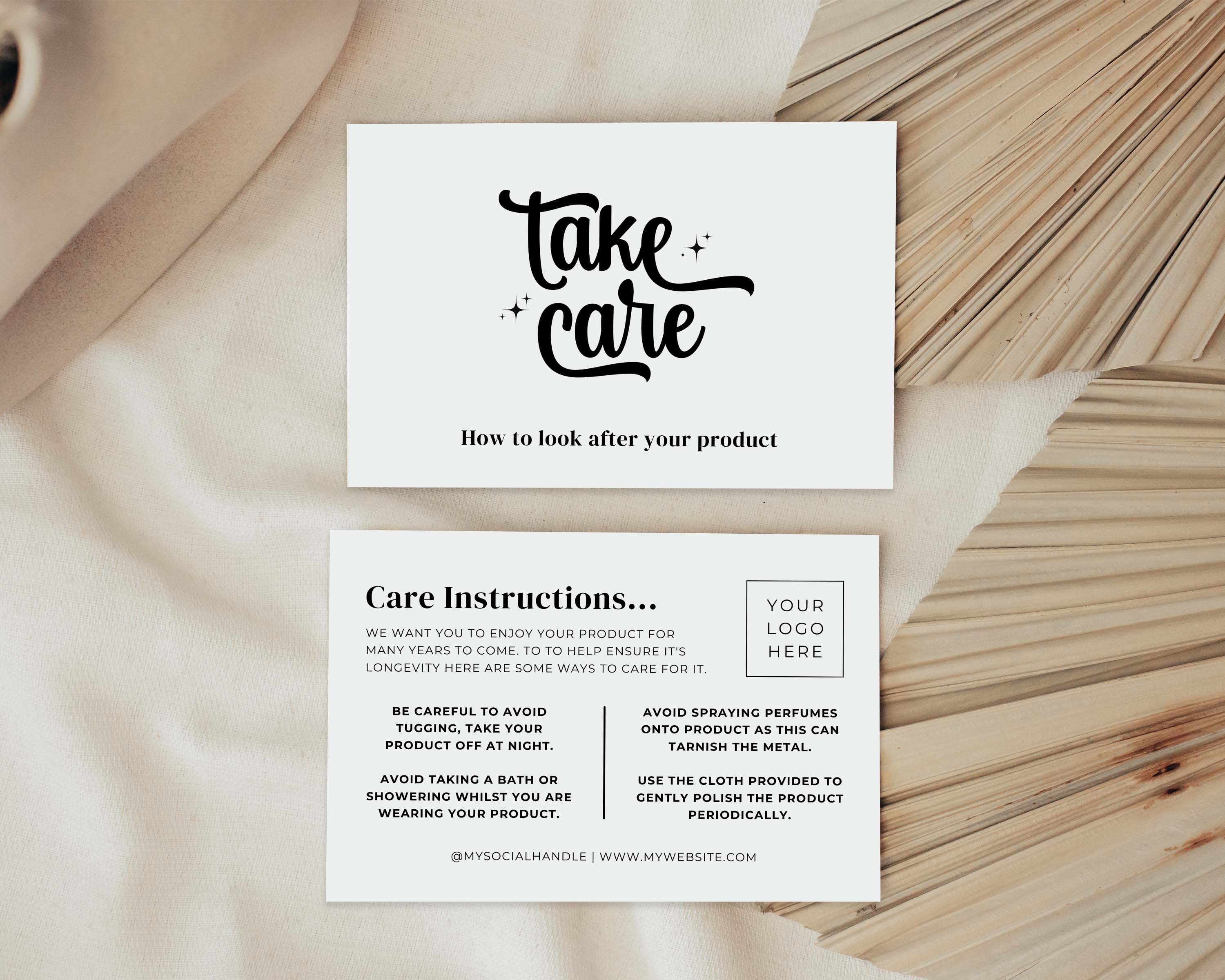 Retro Care Card Template, Etsy Sellers, Printable Packaging, Product ...