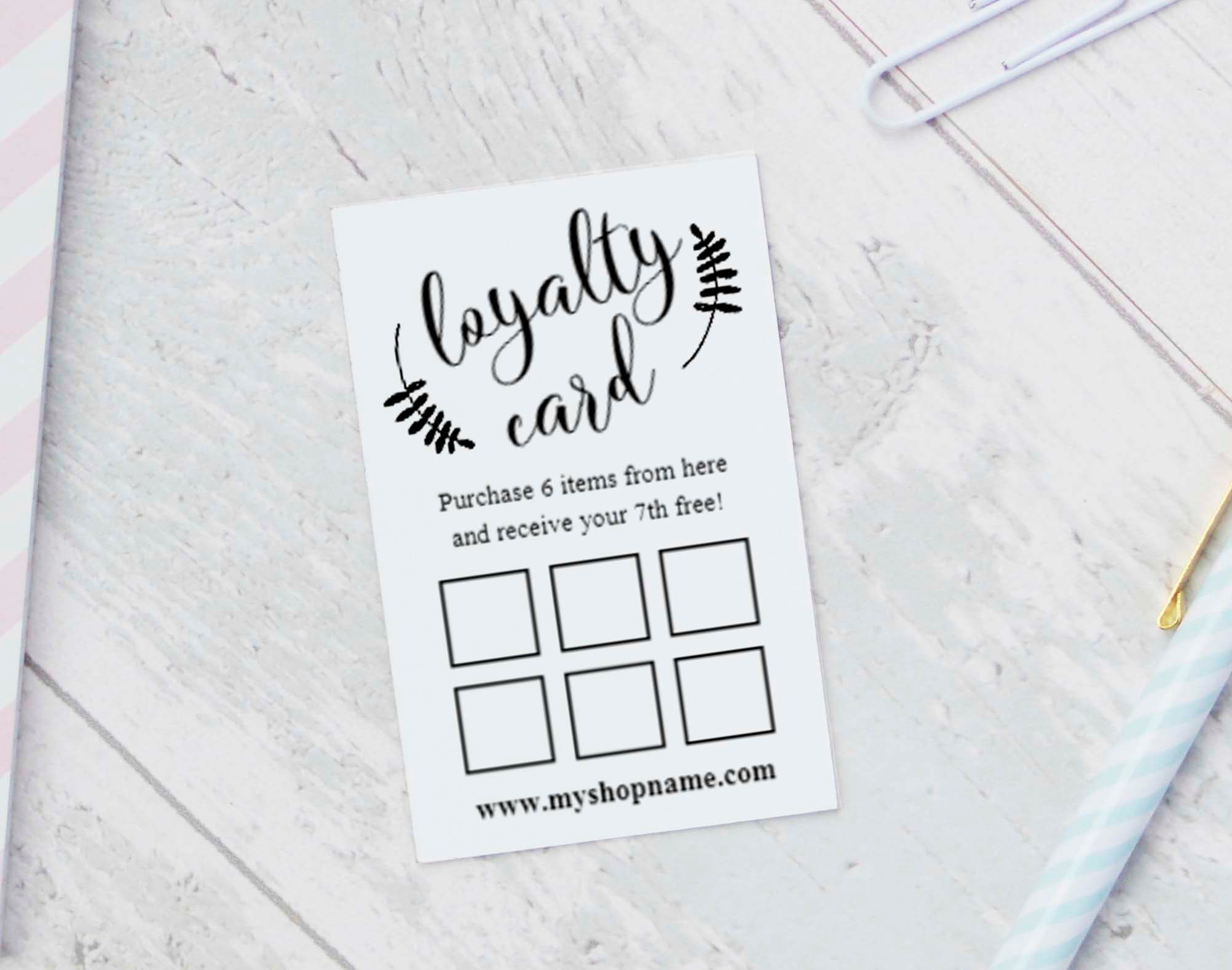 Loyalty Card Templates INSTANT DOWNLOAD Editable Reward Etsy