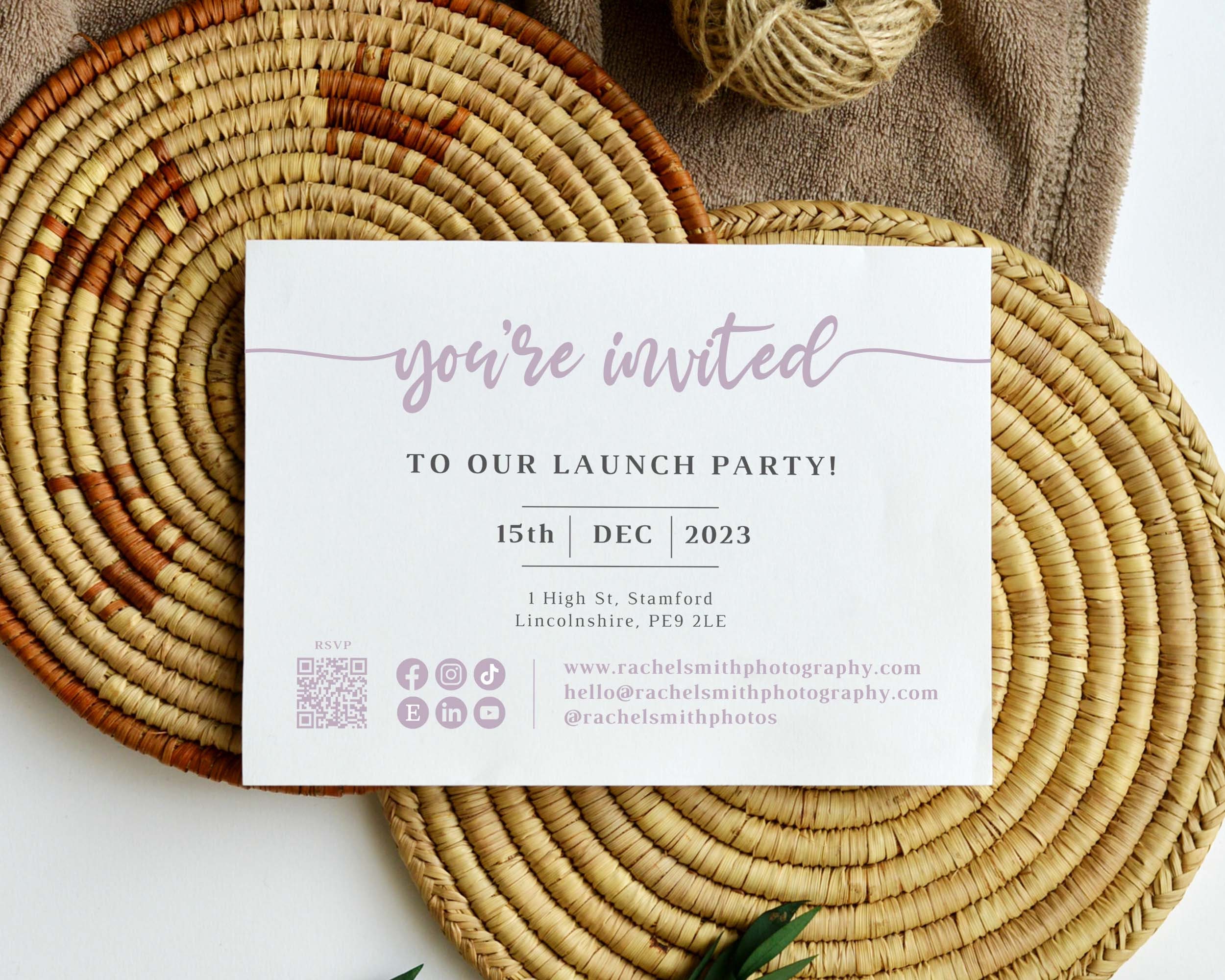 Business Launch Invitation Template, Editable Business Template ...