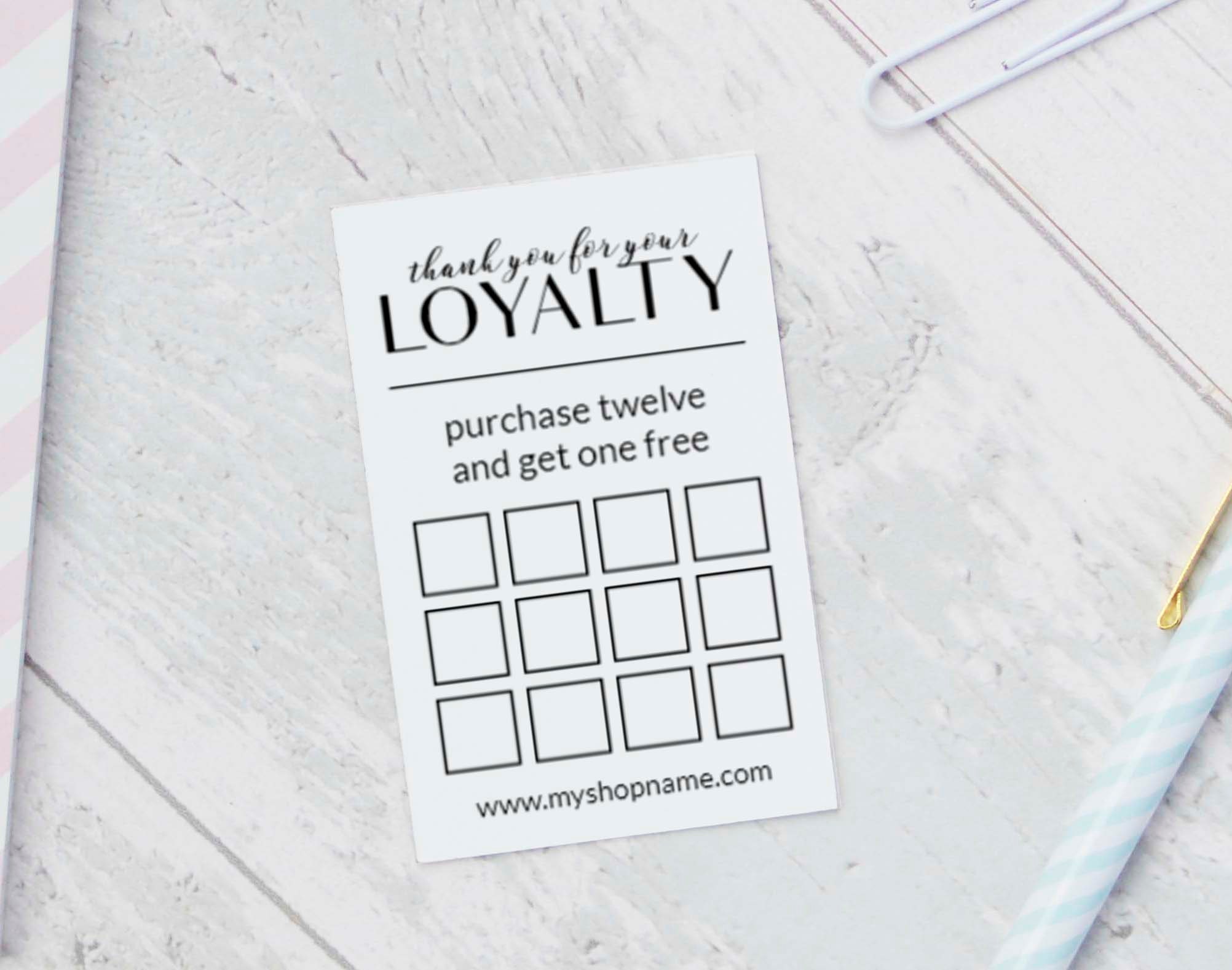 Loyalty Card Templates INSTANT DOWNLOAD Business Printables | Etsy