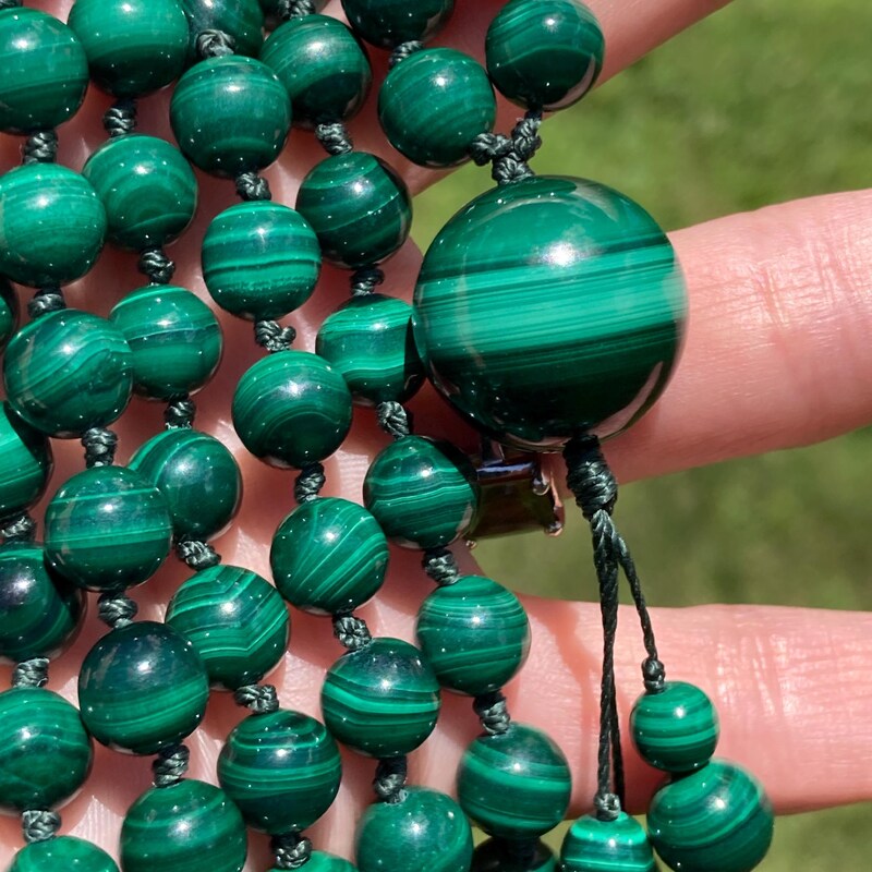 Malachite Mala - Etsy