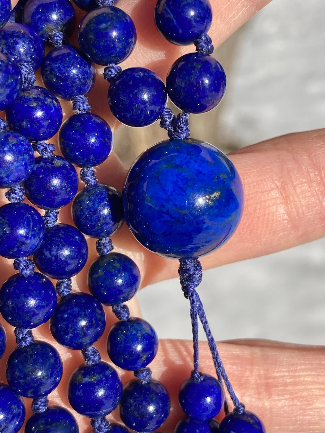 Old Supply Lapis Lazuli Mala, Lapis 108 Beads Japa Mala, Lapis Lazuli ...
