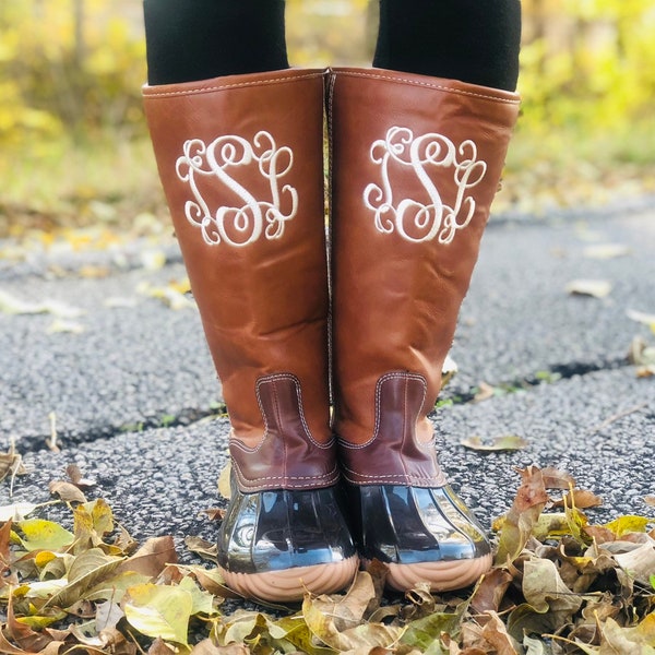 Monogram Boots - Etsy